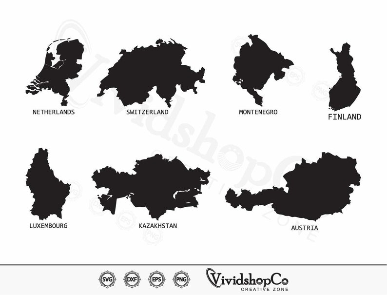 Countries Map Svg, World Map Svg, Map Svg, States Svg, Clipart, Cut ...