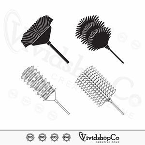 Feather Duster SVG, Duster Svg, Ostrich Feather Duster, Clipart, Cut ...
