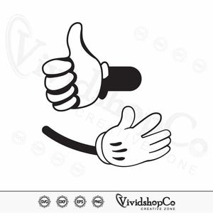 Mickey Hands SVG, Mickey Svg, Mouse Hands Svg, Mickey Hands Vector ...