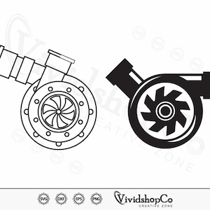 Turbocharger SVG, Turbo Charger Svg, Turbo Svg, Car Turbocharger Svg ...