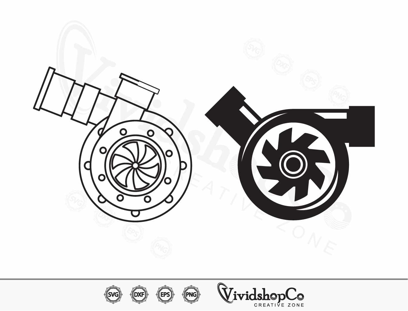 Turbocharger SVG, Turbo Charger Svg, Turbo Svg, Car Turbocharger Svg ...