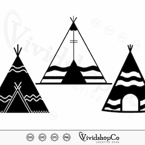 Tipi Svg, Tipi Tent Svg, Tepee Svg, Indian Teepee Svg, Clipart, Cut ...