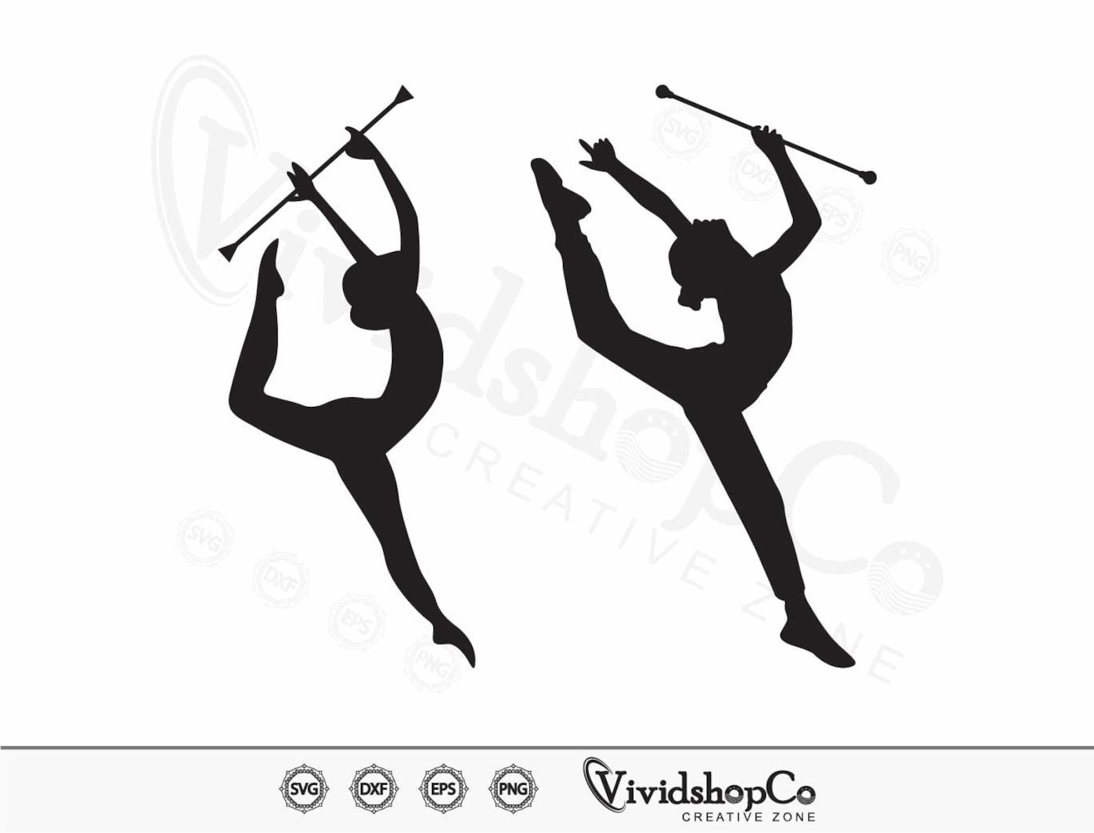 Baton Twirling SVG, Baton Dancing Girl Svg, Baton Svg, Majorette Svg ...