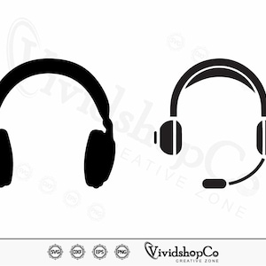 Headset Svg, Headphone Svg, DJ Svg, Music Svg, Headset Clipart, Cut ...