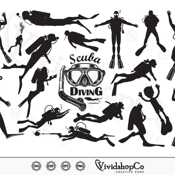Scuba Diving Svg - Etsy