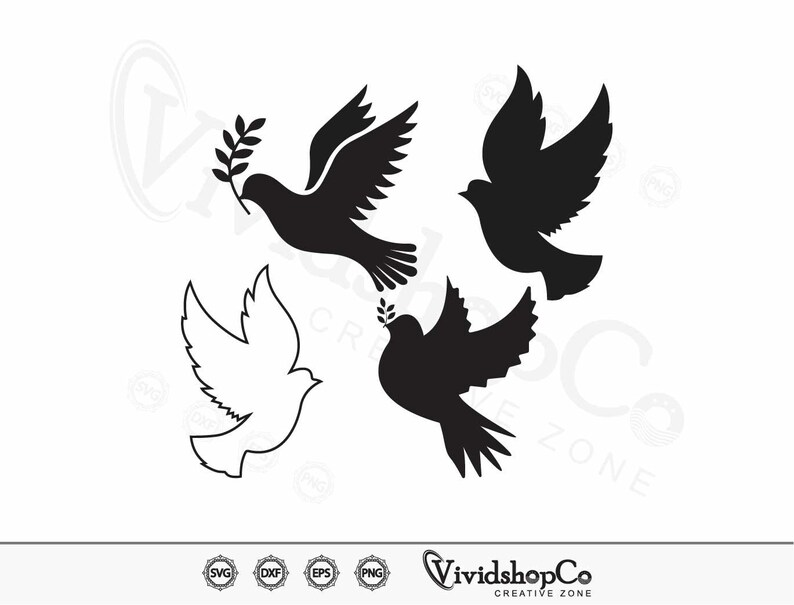 Taube svg, Peace svg, fliegender Vogel svg, Taube svg, Vogel svg ...