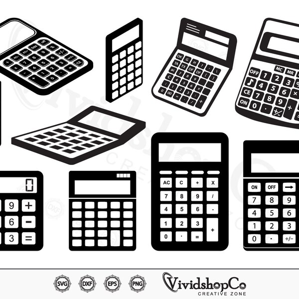 Calculator Svg - Etsy