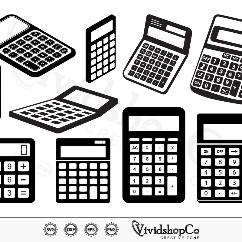 Calculator Svg - Etsy
