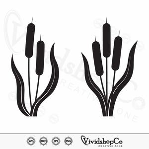 Cattail SVG, Grass Svg, Bulrush Plant Svg, Cattail Flower Svg, Clipart ...