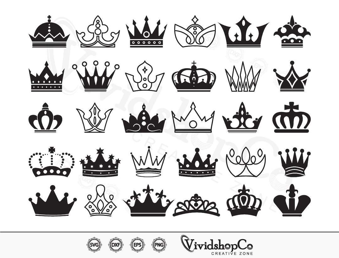 Crowns SVG Bundle, Crowns Svg, Crowns Clipart, Crowns Cut Files for ...