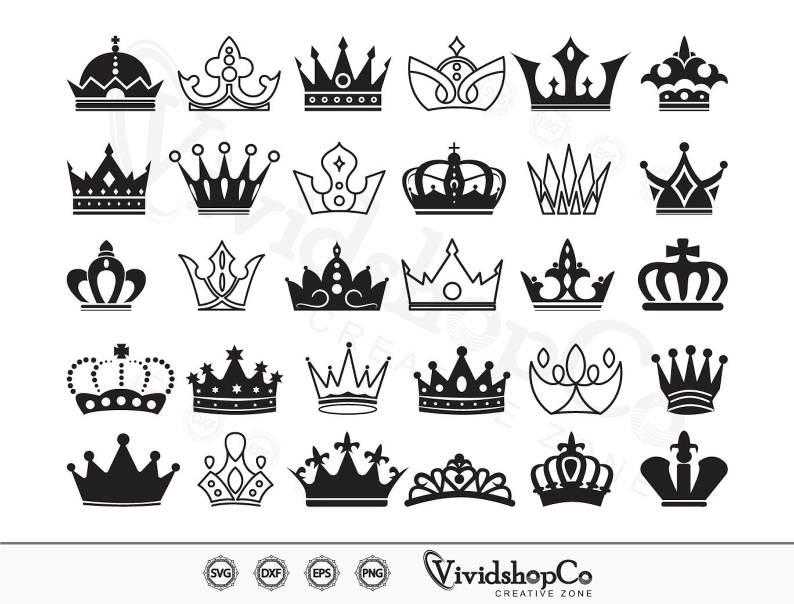 Crowns SVG Bundle Crowns Svg Crowns Clipart Crowns Cut - Etsy