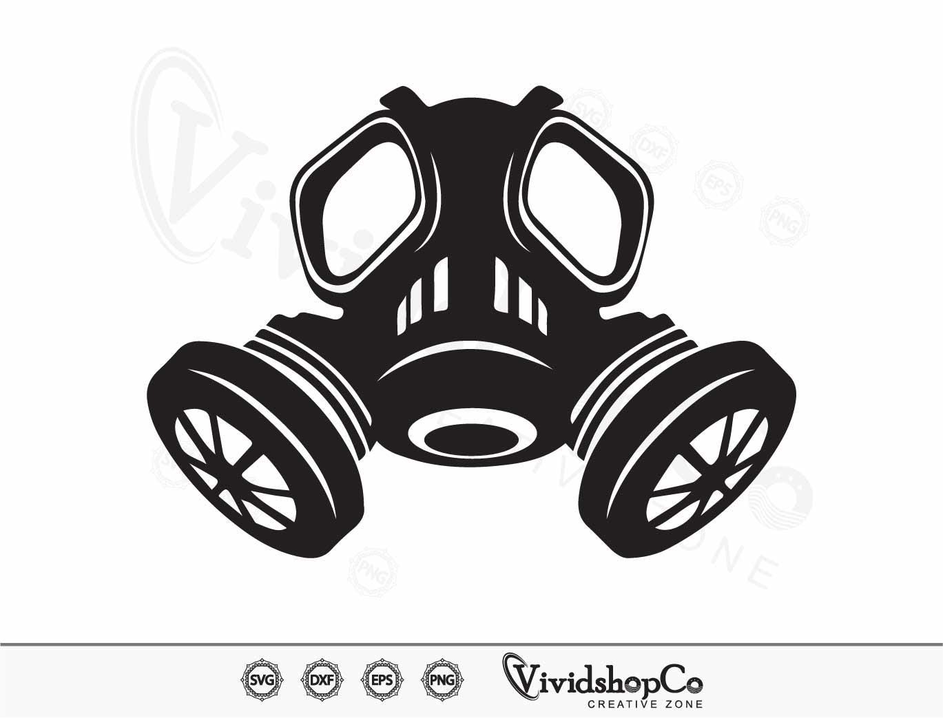 Gas Mask SVG, Respirator Mask Svg, Face Mask Svg, Biohazard Svg ...