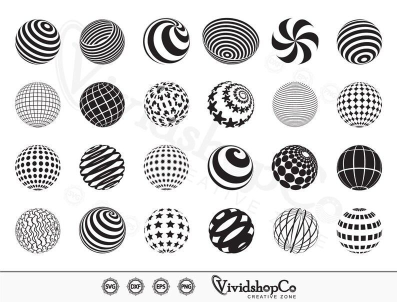 Spheres SVG, Globe Grid Svg, Clipart, Cut Files for Silhouette, Files ...