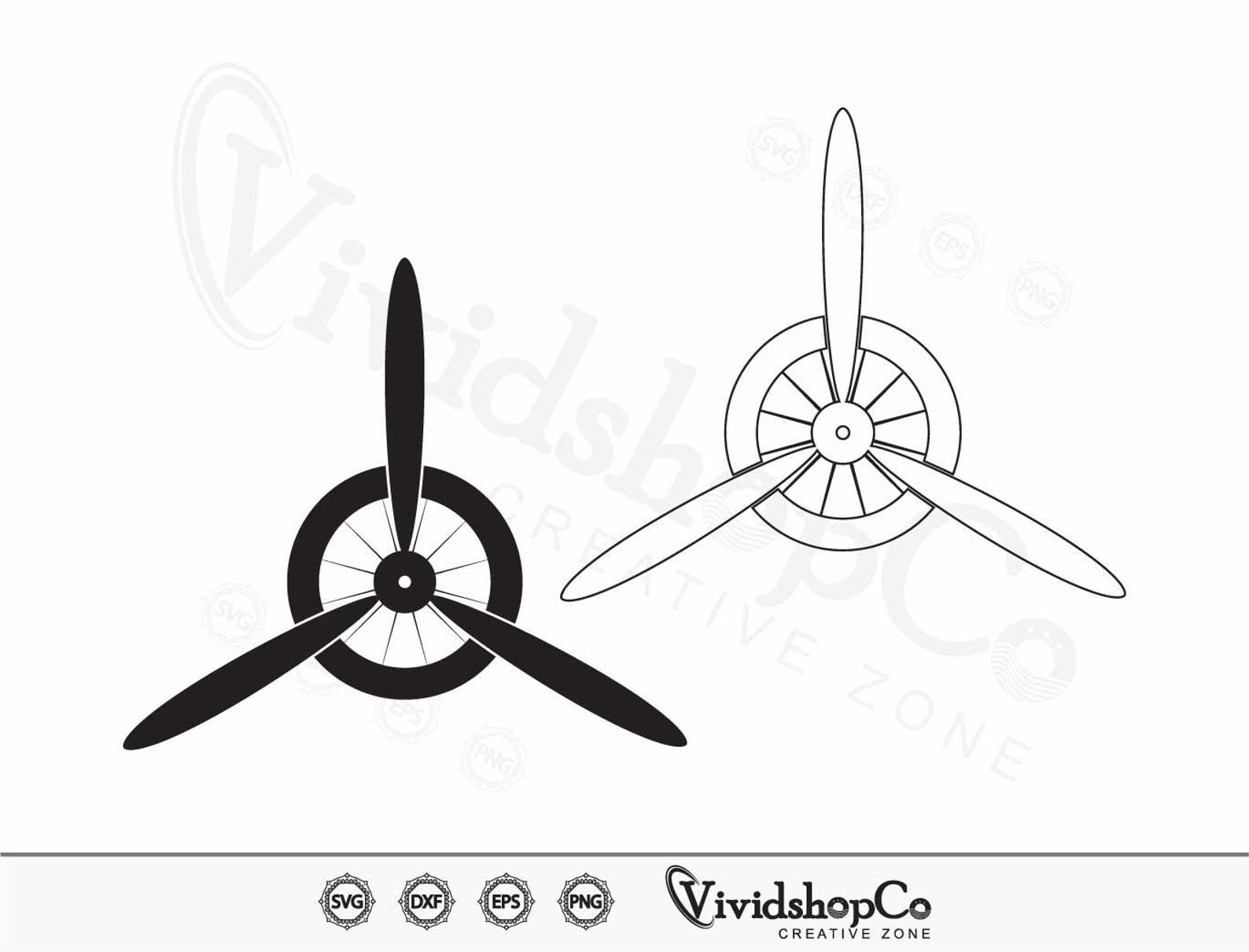 Aircraft Propeller SVG Propeller Svg, Airplane Svg, Flying Svg, Clipart ...