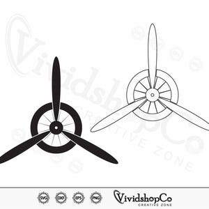 Aircraft Propeller SVG Propeller Svg, Airplane Svg, Flying Svg, Clipart ...