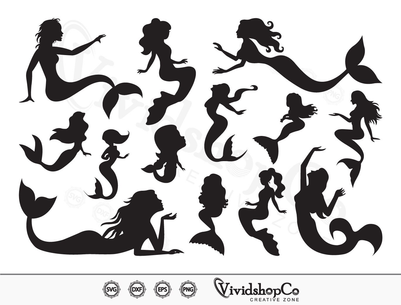 Mermaids SVG Bundle, Mermaids SVG, Mermaids Clipart, Mermaids Cut Files ...