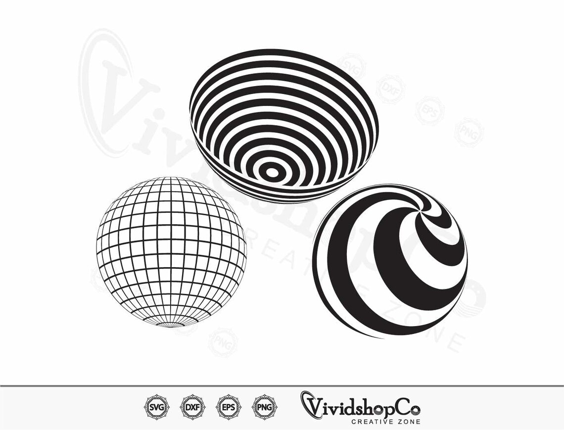 Spheres SVG, Globe Grid Svg, Clipart, Cut Files for Silhouette, Files ...