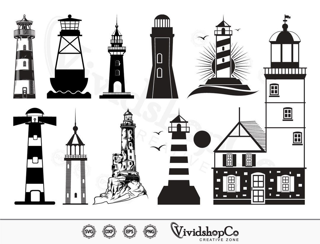 Faro svg, Light House svg, sea svg/ ocean svg, clipart, silueta ...