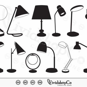 Desk Lamp SVG, Table Lamp Svg, Lamp Svg, Street Light Svg, Library ...