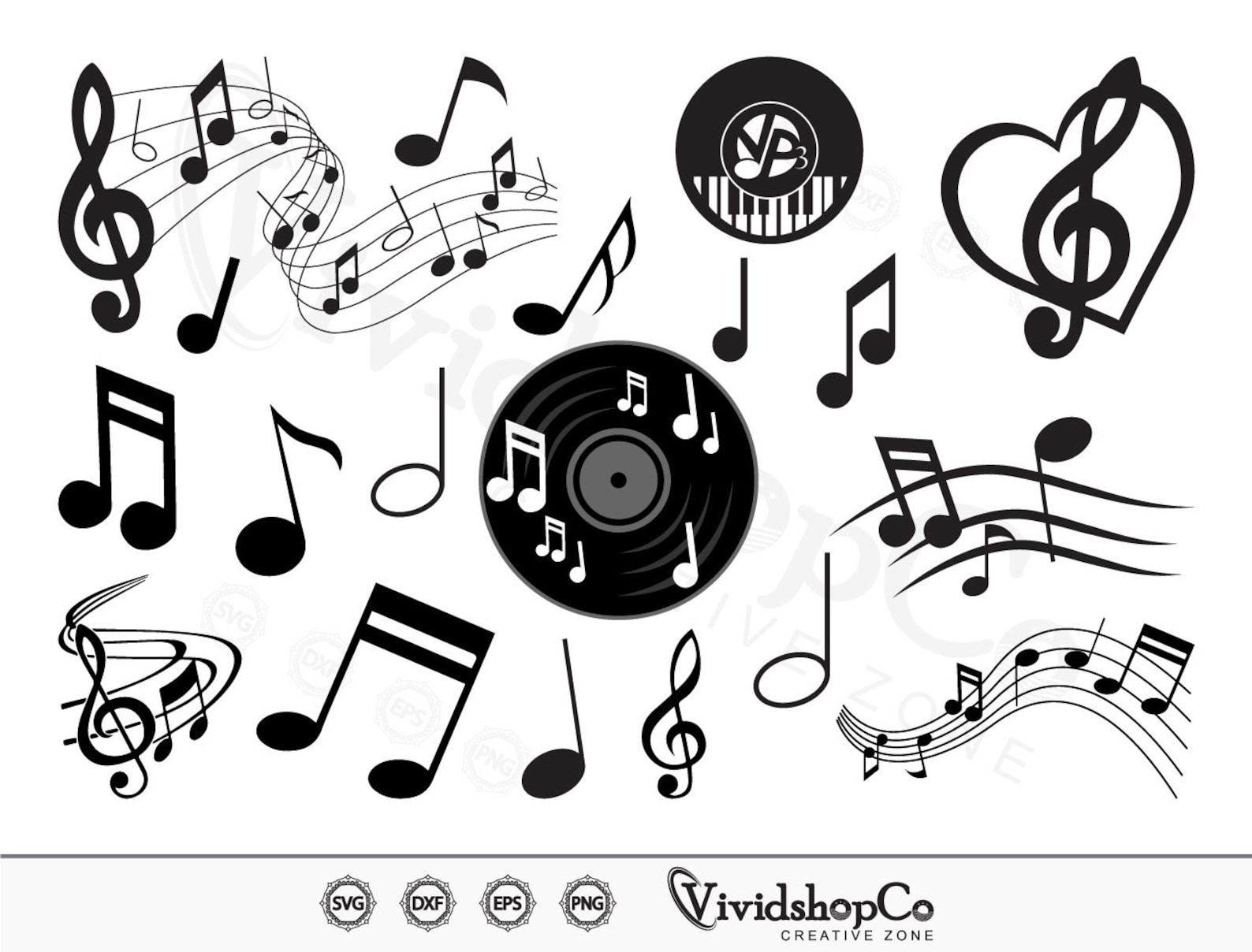 Music Notes Svg Music Svg Music Notes Clipart Music Notes - Etsy