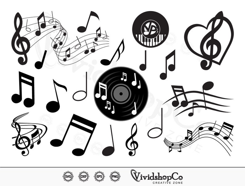 Music Notes Svg Music Svg Music Notes Clipart Music Notes - Etsy