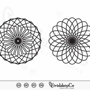 Spirograph SVG, Clipart, Cut Files for Silhouette, Files for Cricut ...