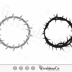 Crown Thorns SVG, Thorns Svg, Crown Thorns Vector, Silhouette, Cricut ...