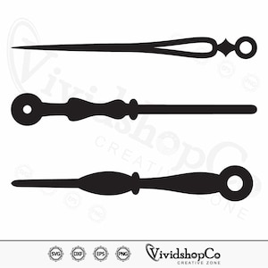 Clock Hands SVG, Clock Hands Vector, Silhouette, Cricut File, Clipart ...