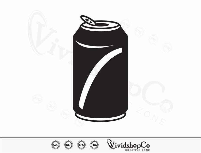 Beer Can SVG, Soda Can Svg, Aluminum Can Svg, Clipart, Cut Files for ...