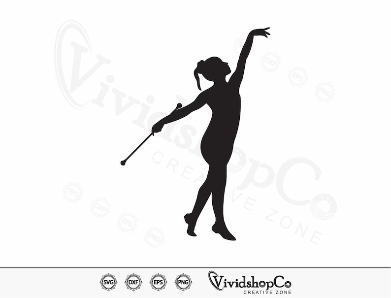 Baton Twirling SVG, Baton Dancing Girl Svg, Baton Svg, Majorette Svg ...