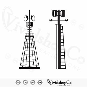 Antenna SVG, Tower Svg, Transmission Tower Svg, Wireless Tower Svg ...