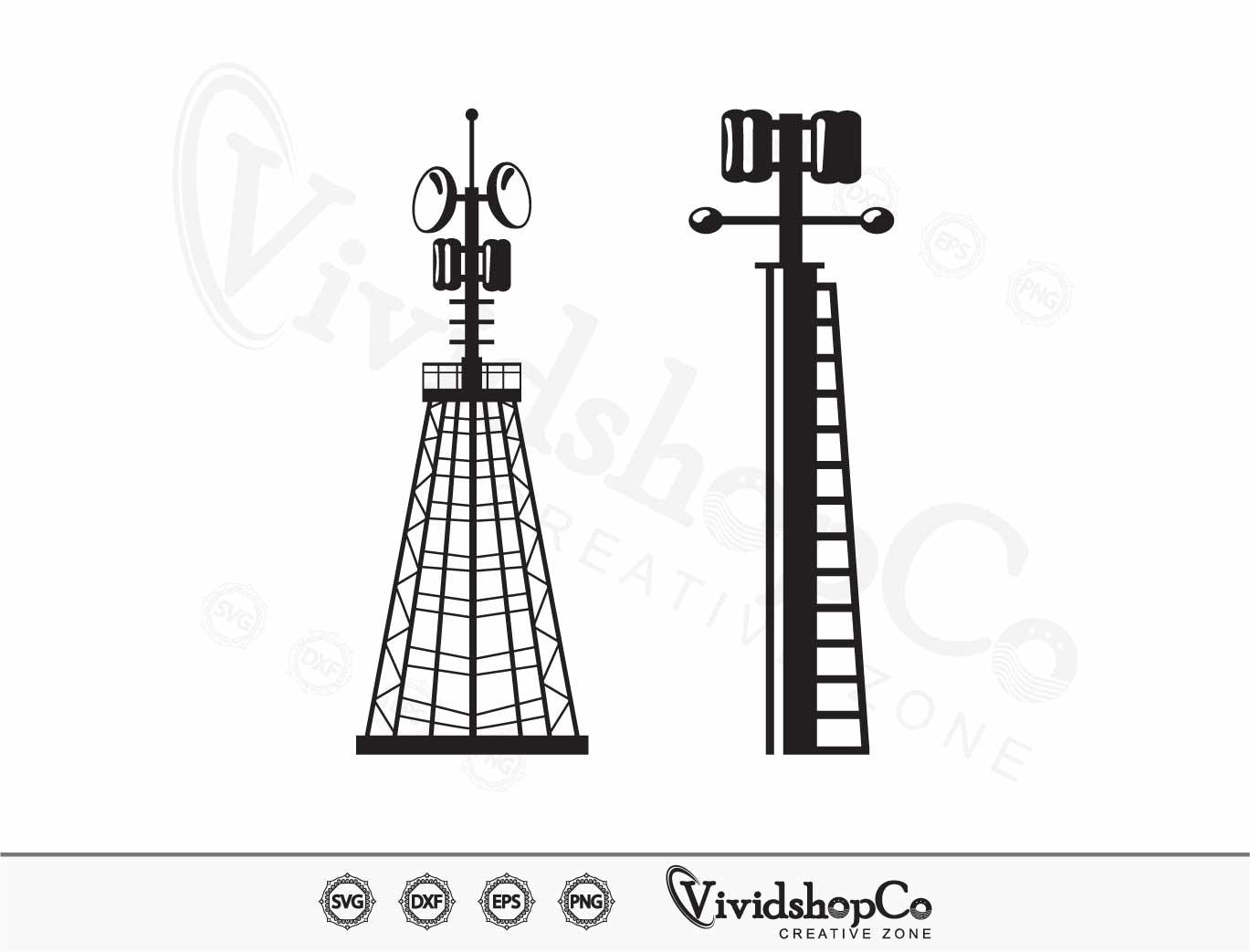 Antenna SVG, Tower Svg, Transmission Tower Svg, Wireless Tower Svg ...