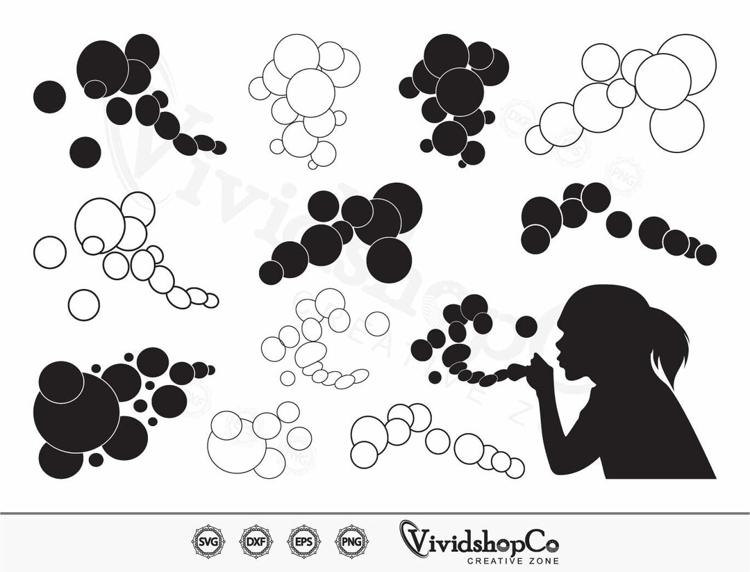 Bubbles Svg, Clipart, Cut Files for Silhouette, Files for Cricut ...