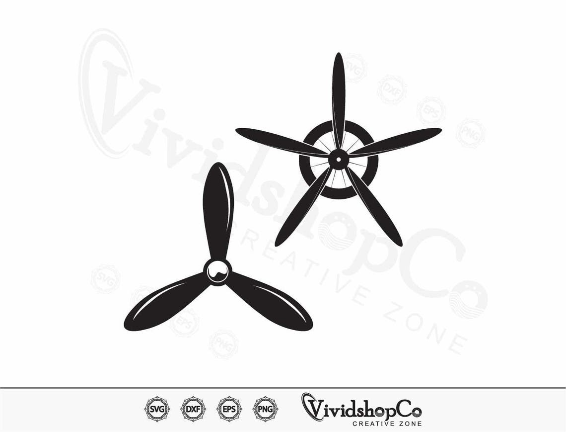 Aircraft Propeller SVG Propeller Svg, Airplane Svg, Flying Svg, Clipart ...