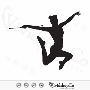 Baton Twirler SVG Baton Twirling, Baton Dancing Girl, Baton Svg ...