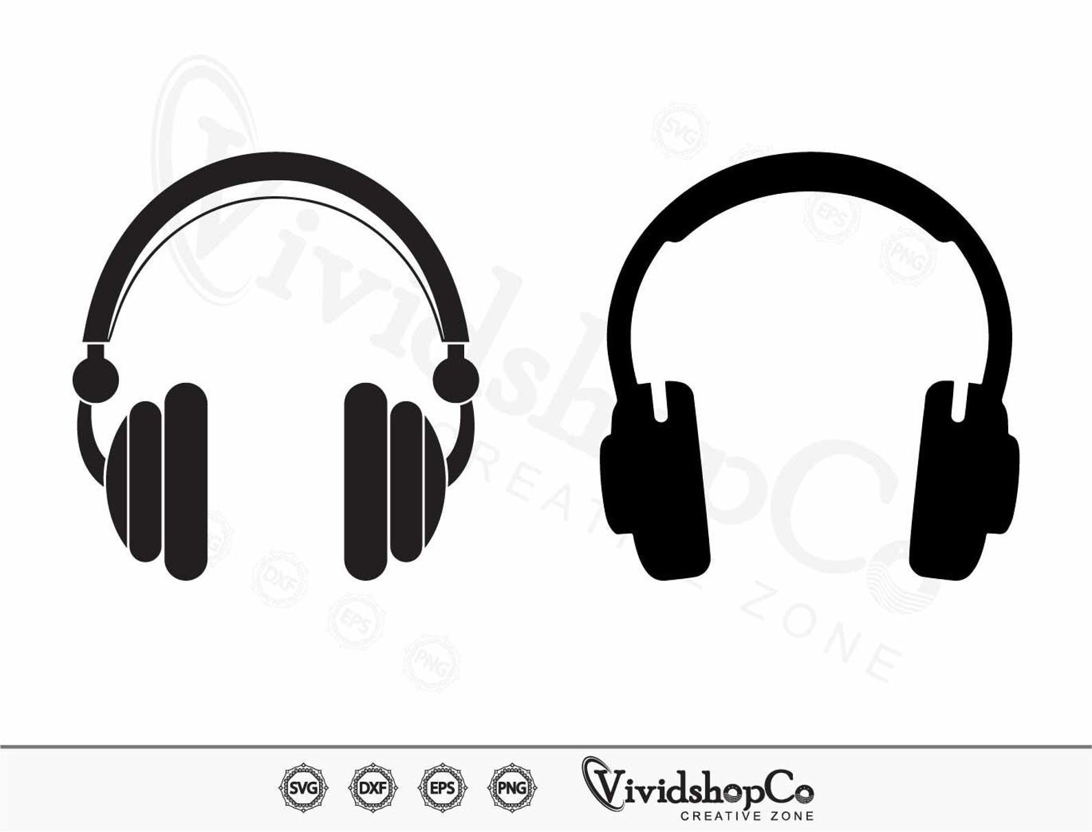Headset Svg, Headphone Svg, DJ Svg, Music Svg, Headset Clipart, Cut ...