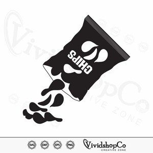 Chips SVG, Chips Packet Svg, Chips Bag Svg, Potato Chips Bag, Clipart ...