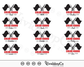 Color Guard Svg, Color Guard Flags Svg, Color Guard Mom Svg, Clipart ...