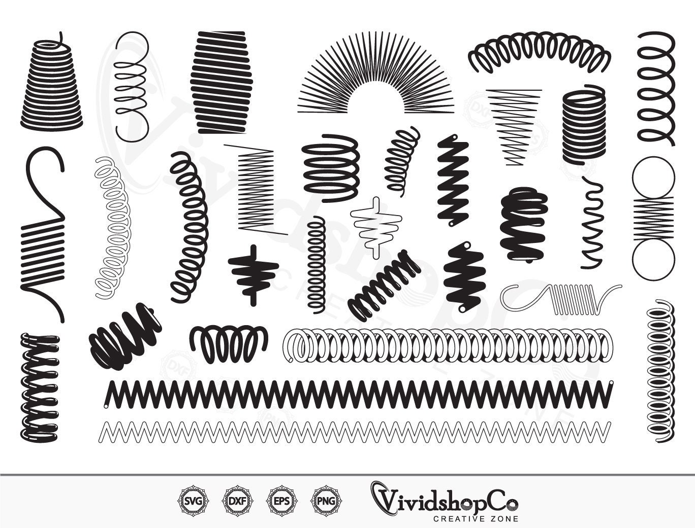 Coiled Spring SVG Coiled Svg Springs Svg Metal Spring Svg - Etsy Canada