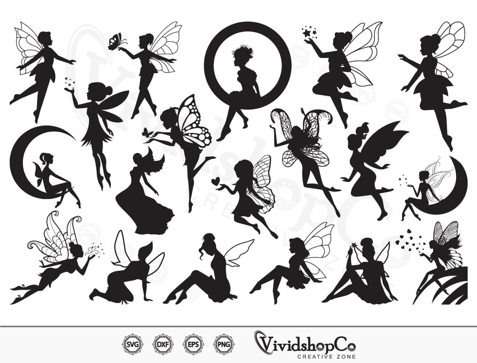 Fairy SVG Fairies Svg Fairy Cartoon Magical Svg Tinkerbell - Etsy