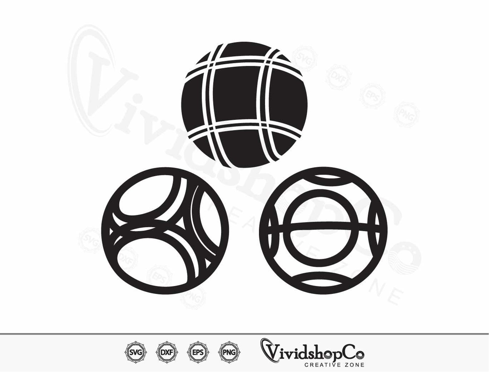 Bocce Ball SVG, Clipart, Cut Files for Silhouette, Files for Cricut ...