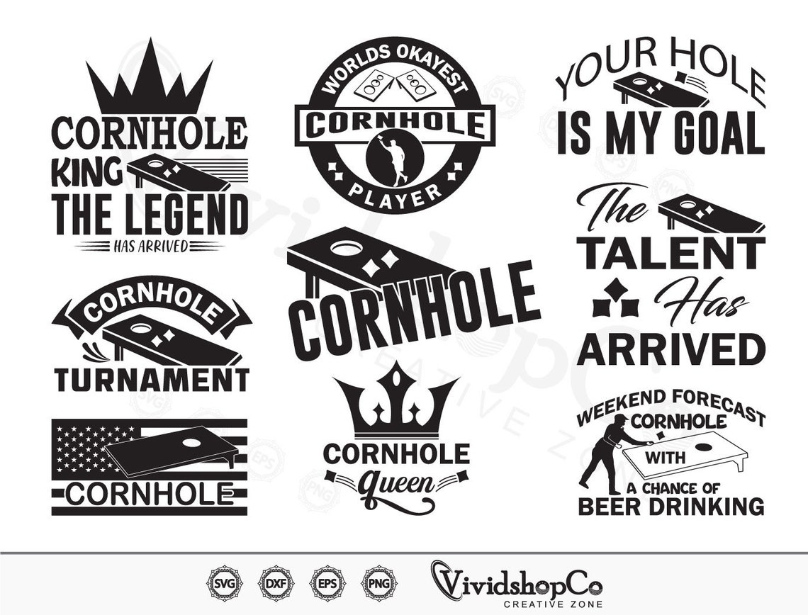 Cornhole Svg Cornhole Player Svg Cornhole Game Svg Clipart Etsy