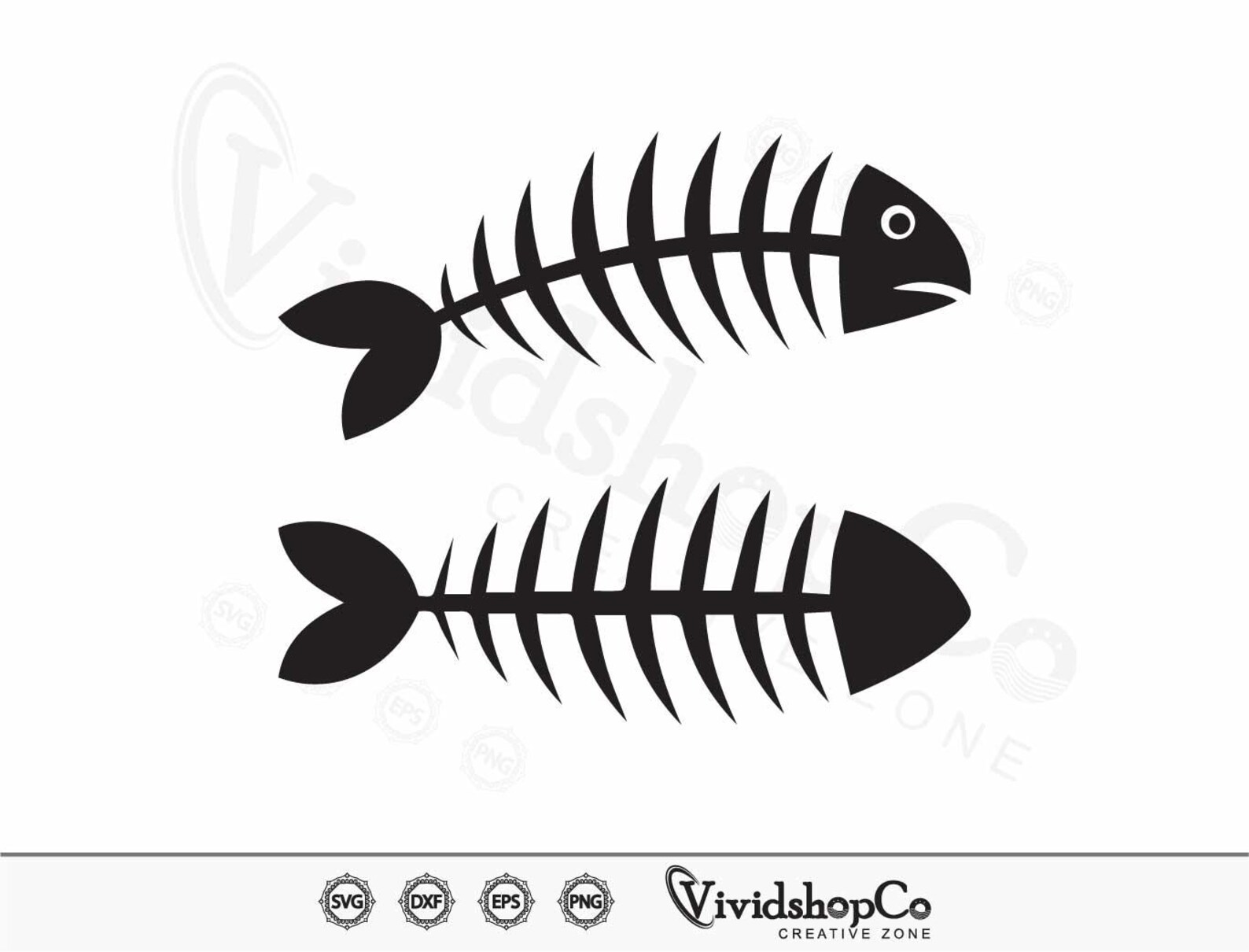 Fish Bone Svg, Fishbone Svg, Fish Svg, Fish Skull Svg, Clipart, Cut ...
