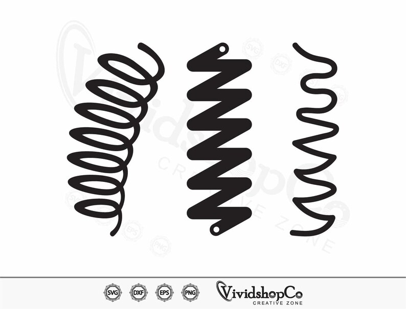 Coiled Spring SVG, Coiled Svg, Springs Svg, Metal Spring Svg, Clipart ...