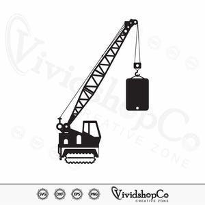 Tower Crane SVG, Construction Crane Svg, Building Crane Svg, Clipart ...