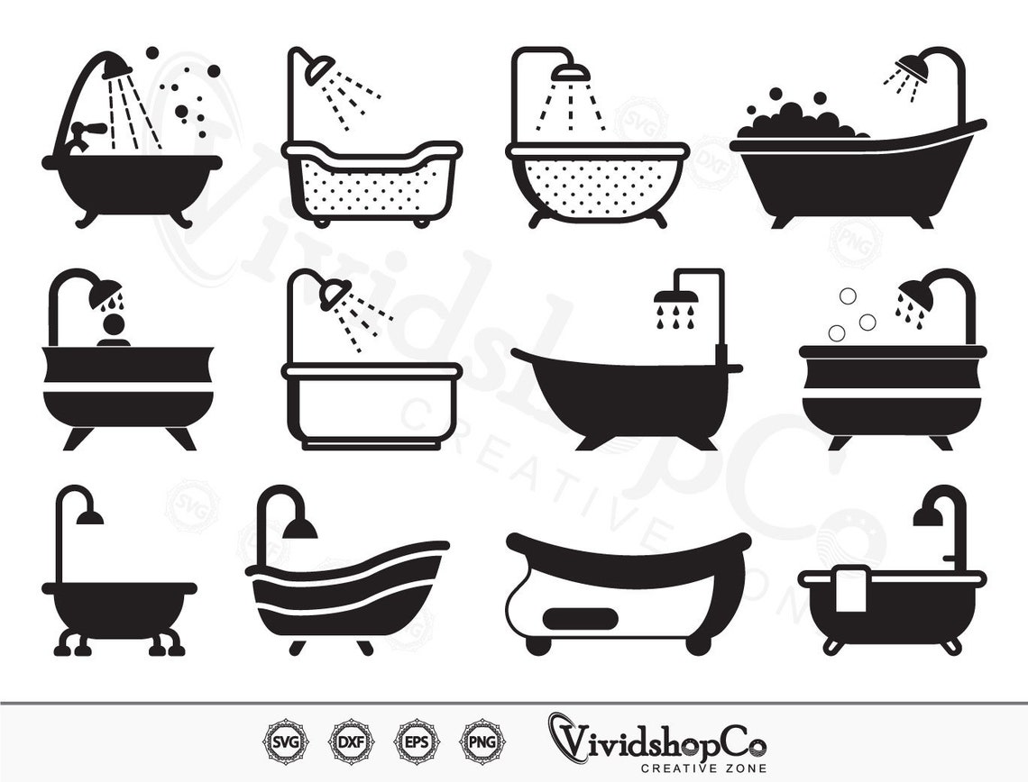 Bathtub SVG, Tub Svg, Hot Bath Svg, Bath Tub Svg, Bath Svg, Clipart ...