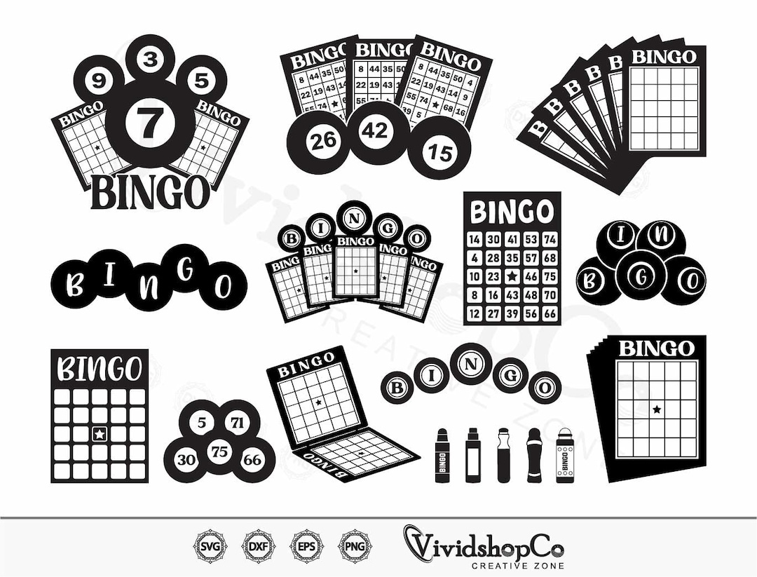 Bingo Black #3 SVG, Bingo Balls Svg, Bingo Card Svg, Bingo Dauber ...
