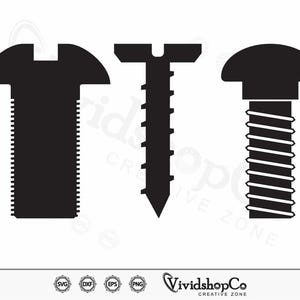 Bolt Screw SVG, Bolt and Nut Svg, Hardware Tool Svg, Bolt Svg, Screw ...