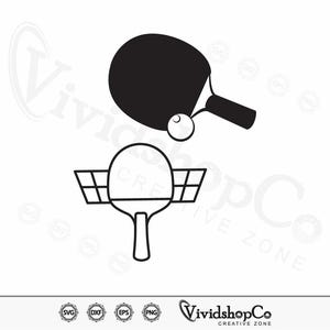Ping Pong SVG, Ping Pong Paddle Svg, Table Tennis Racket Svg, Ping Pong ...