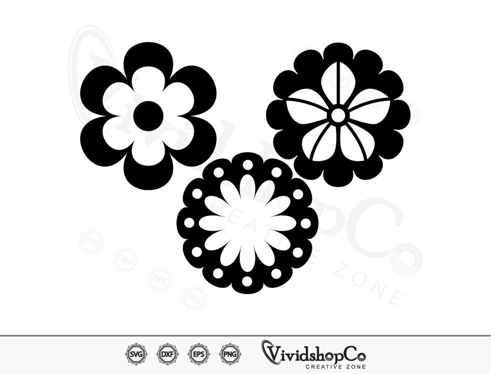 Flower Shapes SVG, Flower Templates Svg, Flower Svg, Clipart, Cut Files ...